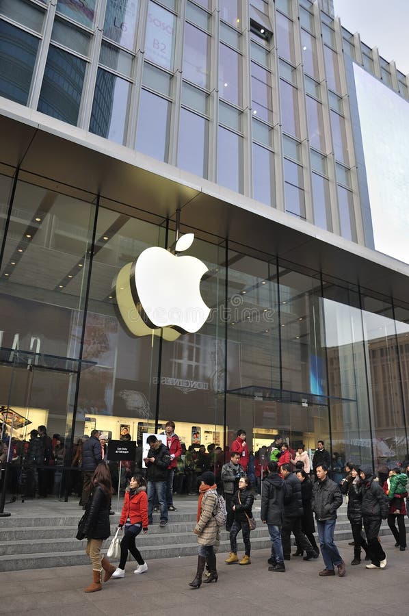 Beijing Apple Store—Sanlitun Village Editorial Stock Image - Image of ...