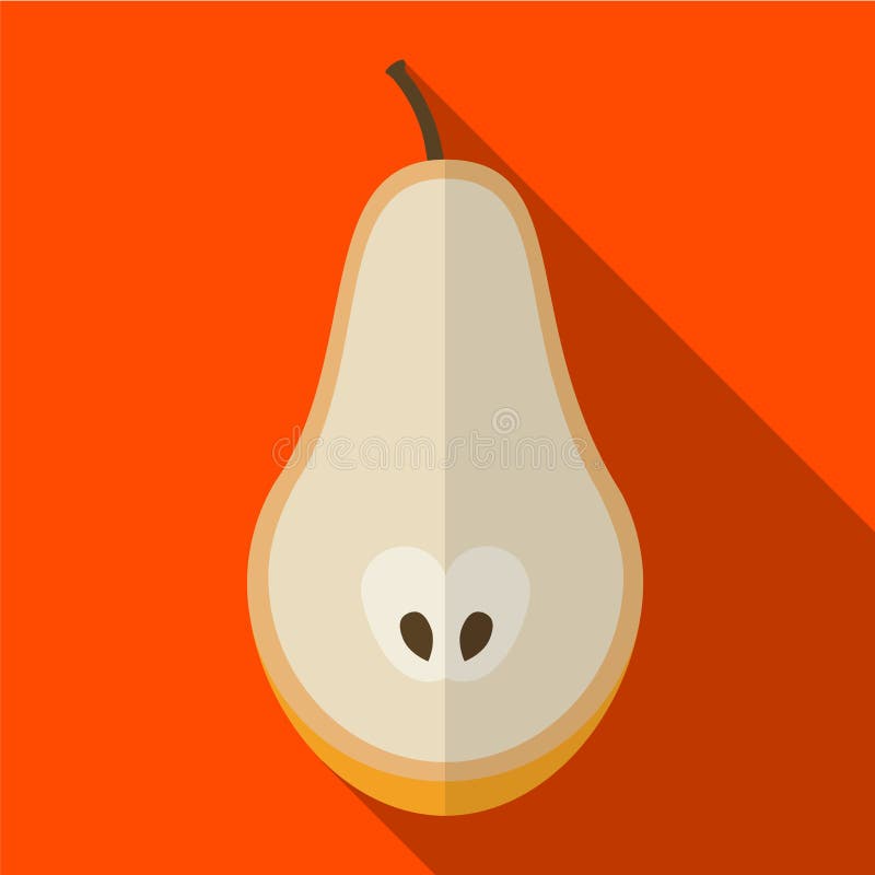 Apple Flat Icon Illustration Stock Vector - Illustration of leaf ...