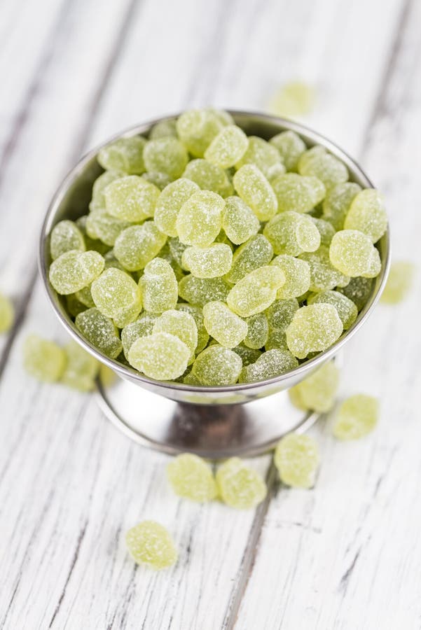 Apple Flavoured Gummy Candy (close-up Shot) Stock Image - Image of ...
