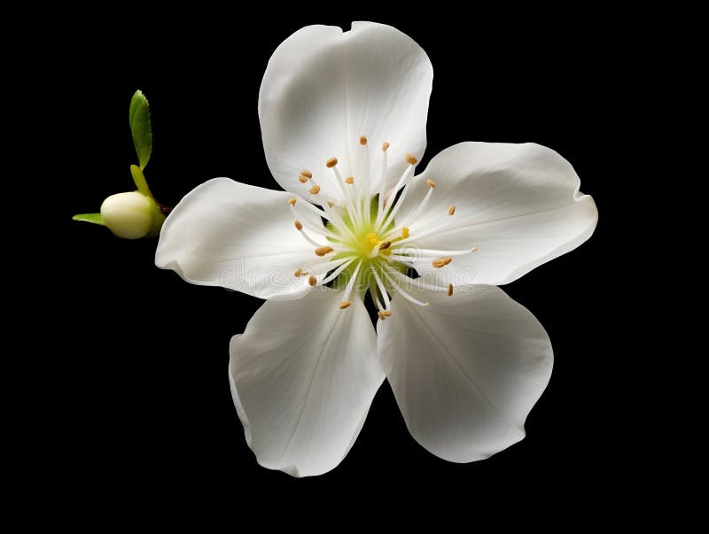 Apple Flower in Studio Background, Single Apple Flower, Beautiful ...