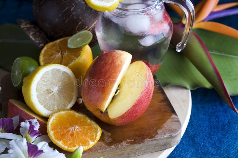 Apple and fresh citrus stock image. Image of appetizing - 51346985