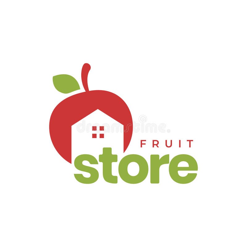 Apple Fresh Fruit House Modern Simple Logo Design Vector Icon ...