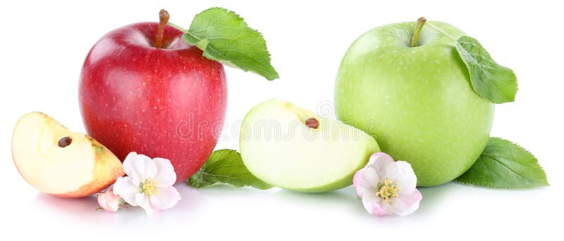 Apple Fruit Apples Fresh Fruits Isolated on White Stock Image - Image ...