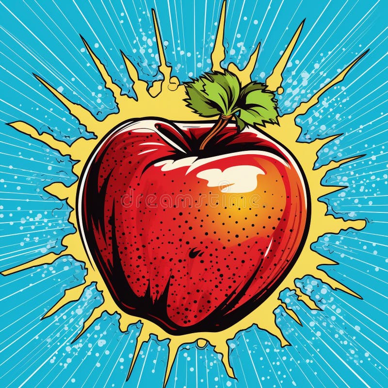 Apple Pop Art Stock Illustrations – 1,847 Apple Pop Art Stock ...