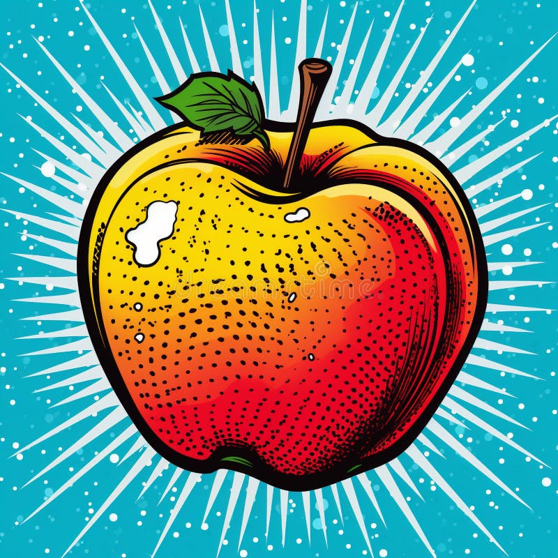 Apple Pop Art Stock Illustrations – 1,847 Apple Pop Art Stock ...