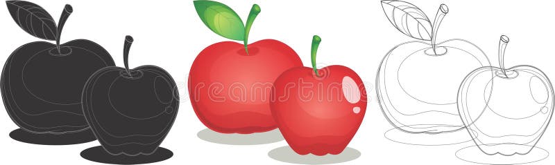 Apple Fruit Design Illustration Vector Stock Vector - Illustration of ...