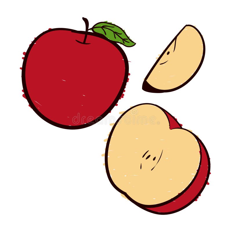 Fruit Drawing Set Vector Fruit Scribbles Doodle Icons. Fruit Vector ...