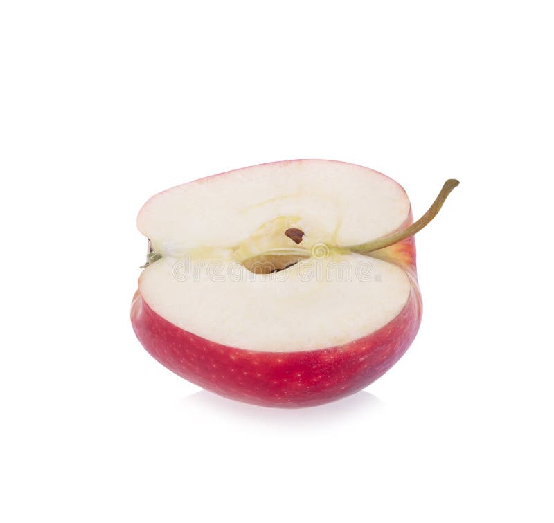An Apple Fruit Isolated on White Background Stock Image - Image of diet ...