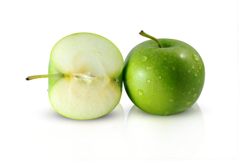 Apple Fruit Isolated on White Background Stock Image - Image of health ...
