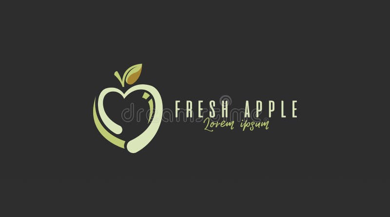 Apple Fruit Logo Design Template Stock Illustration - Illustration of ...