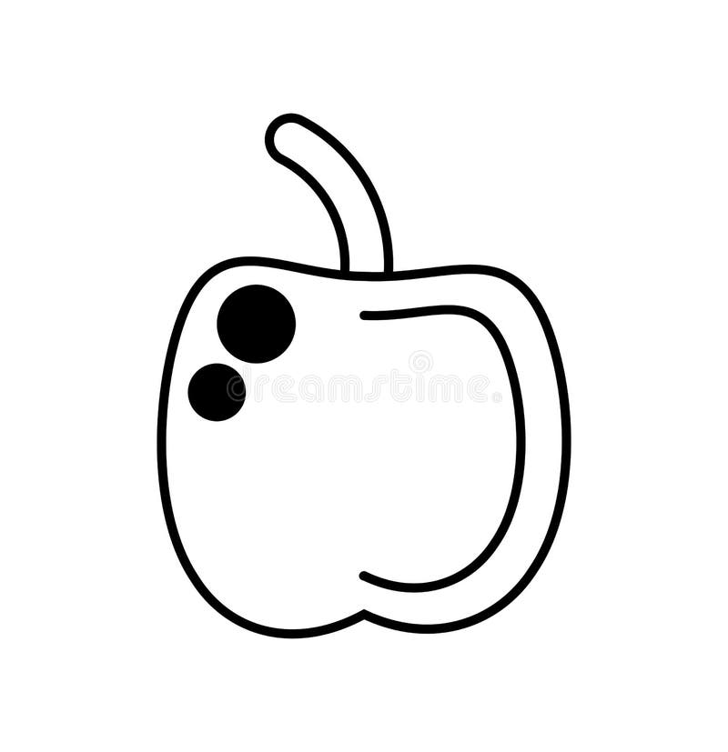 Apple Fruit Nutrition Health School Outline Stock Illustration ...