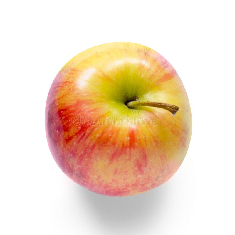 Apple on White Background Isolation Stock Image - Image of macro, diet ...