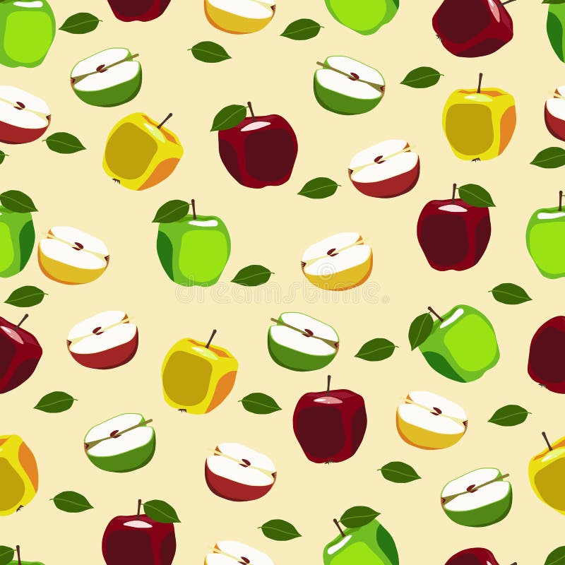 Fresh Lemon Fruit Repeated Pattern Stock Vector - Illustration of apple ...
