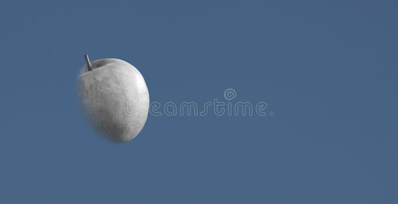 Apple Fruit in the Shape of the Moon Stock Image - Image of space ...