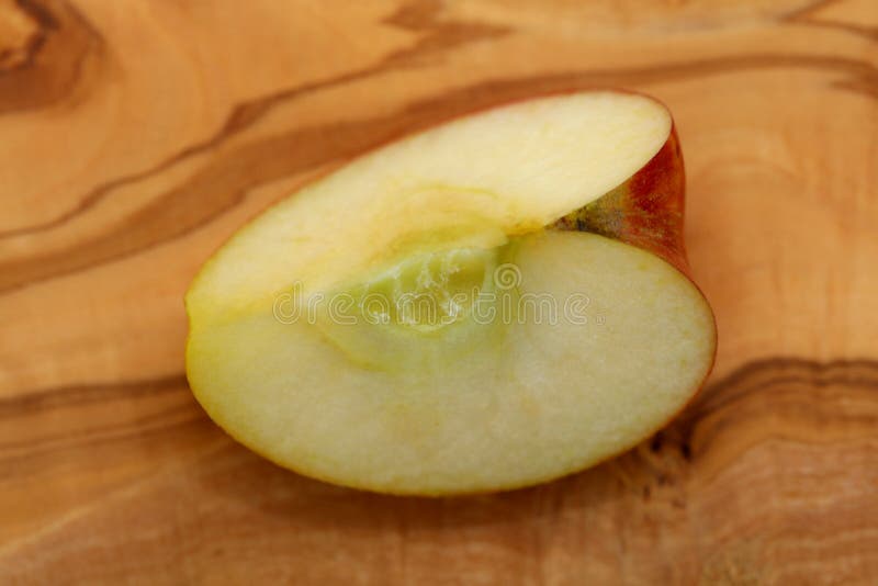 Apple Fruit Apple Wedge on Wooden Background Stock Photo - Image of ...