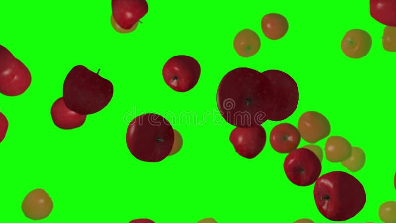 Apple Fruits Loop Green Screen Animation Stock Video - Video of sweet ...