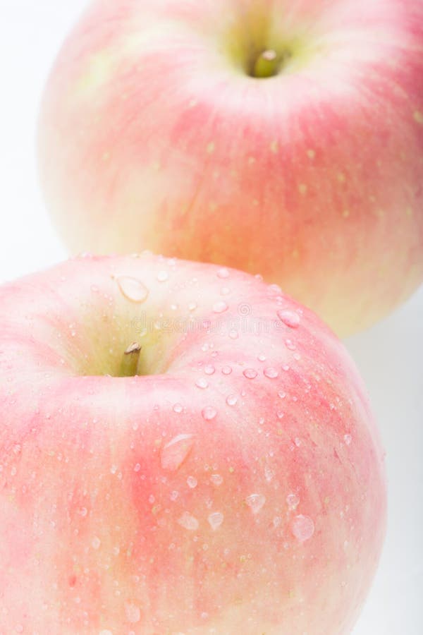 Apple Fuji Fruit with Water Drops Stock Image - Image of freshness ...