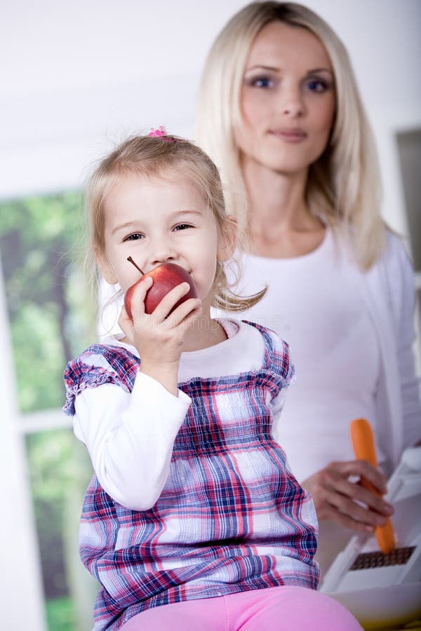 Apple girl stock image. Image of female, healty, girl - 16830787