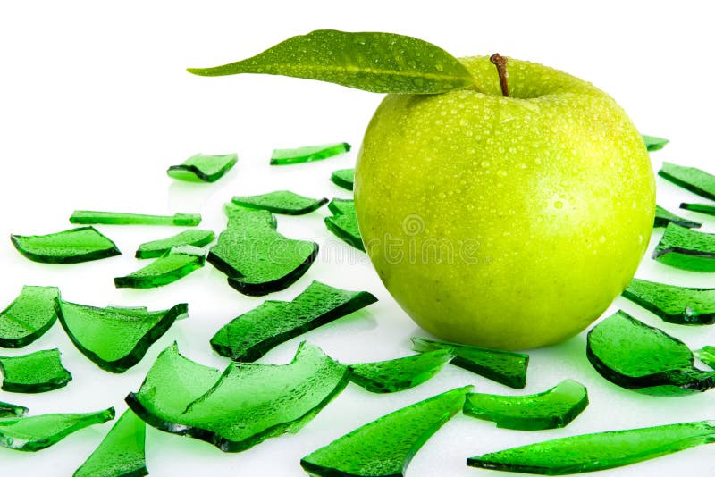 Apple and glass stock photo. Image of diet, nutrition - 8994652