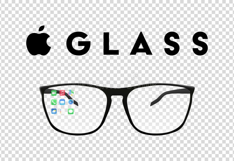 Apple Glass. Realistic Smart Glasses from Apple, Macos, Glasses with ...