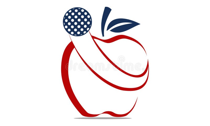 Apple Golf Ball stock vector. Illustration of design - 105560436