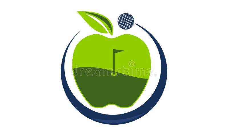 Apple Golf Ball stock vector. Illustration of icon, fruit - 105560575