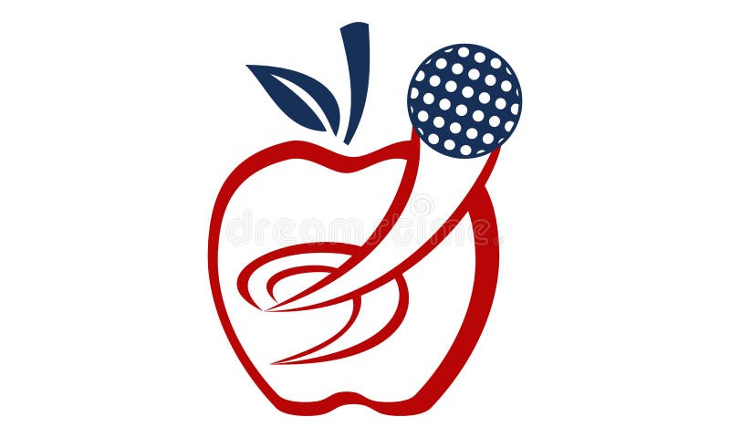 Apple Golf Ball stock vector. Illustration of golf, dynamic - 105560430
