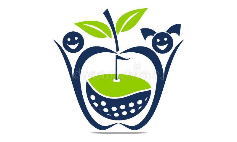 Apple Golf Ball stock vector. Illustration of juicy - 105560596