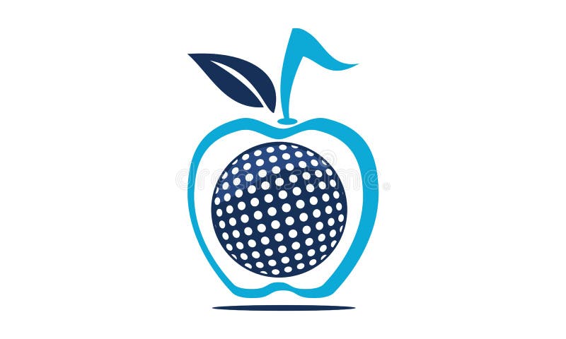 Apple Golf Ball stock vector. Illustration of club, juicy - 105560606