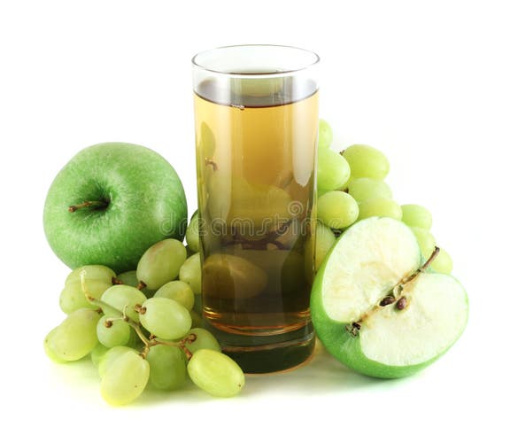 Apple and Grape Juice with Apples and Grapes Stock Image - Image of ...