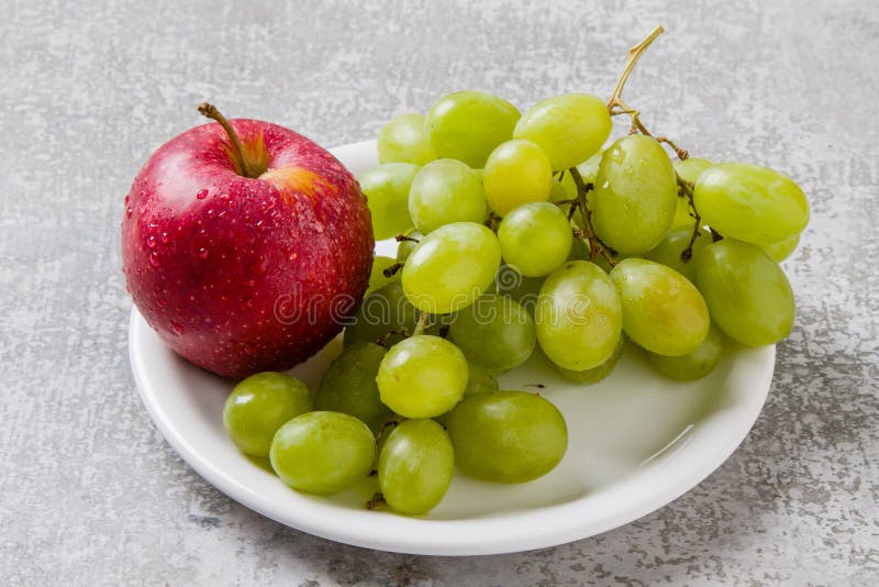 Apple with grapes stock photo. Image of grape, nature - 92312036