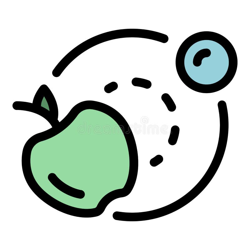 Gravity Apple Tree Icon Color Outline Vector Stock Vector ...