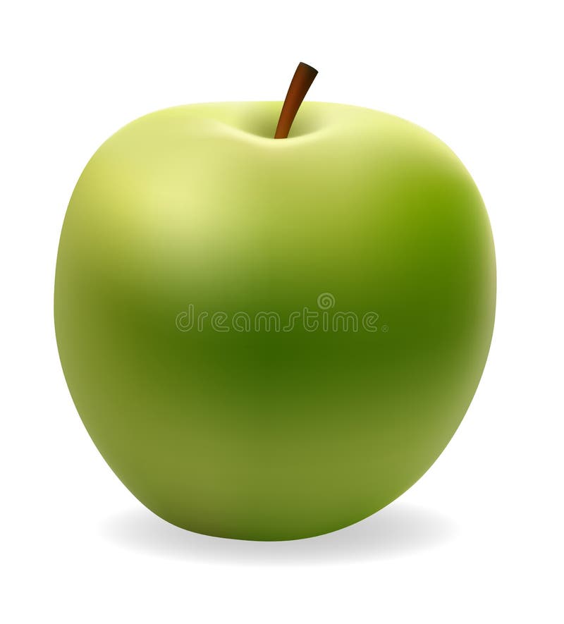 Apple Green Vector Illustration Stock Vector - Illustration of organic ...