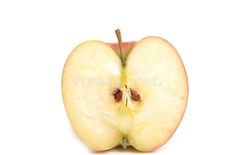 Halber Apfel stockfoto. Bild von frech, essen, hintergrund - 19125484