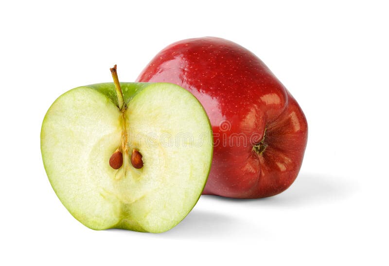 Apple cut in half stock image. Image of apple, fruit, inside - 2915795