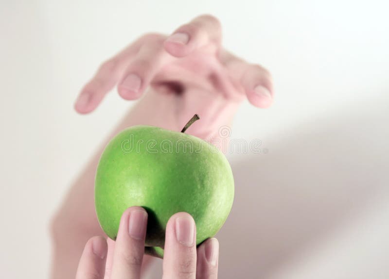 Apple in hand stock photo. Image of health, gesturing - 6446102