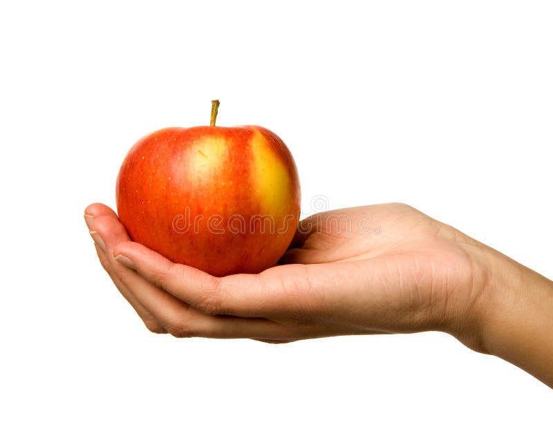 Apple in Hand stock image. Image of food, apple, fruit - 8512105