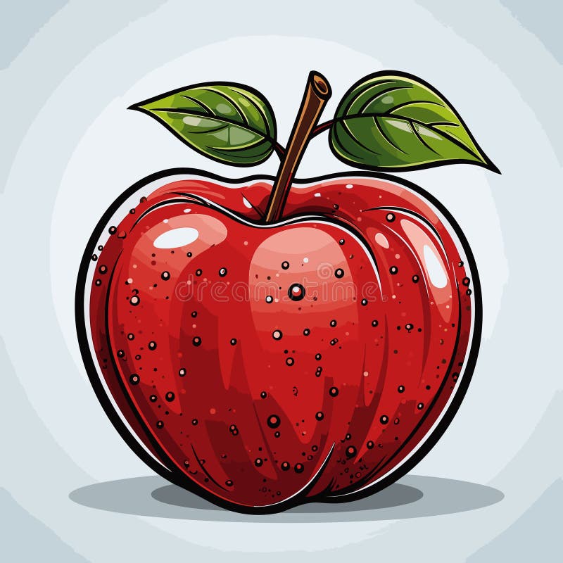 Apple. Apple Hand-drawn Comic Illustration. Vector Doodle Style Cartoon ...