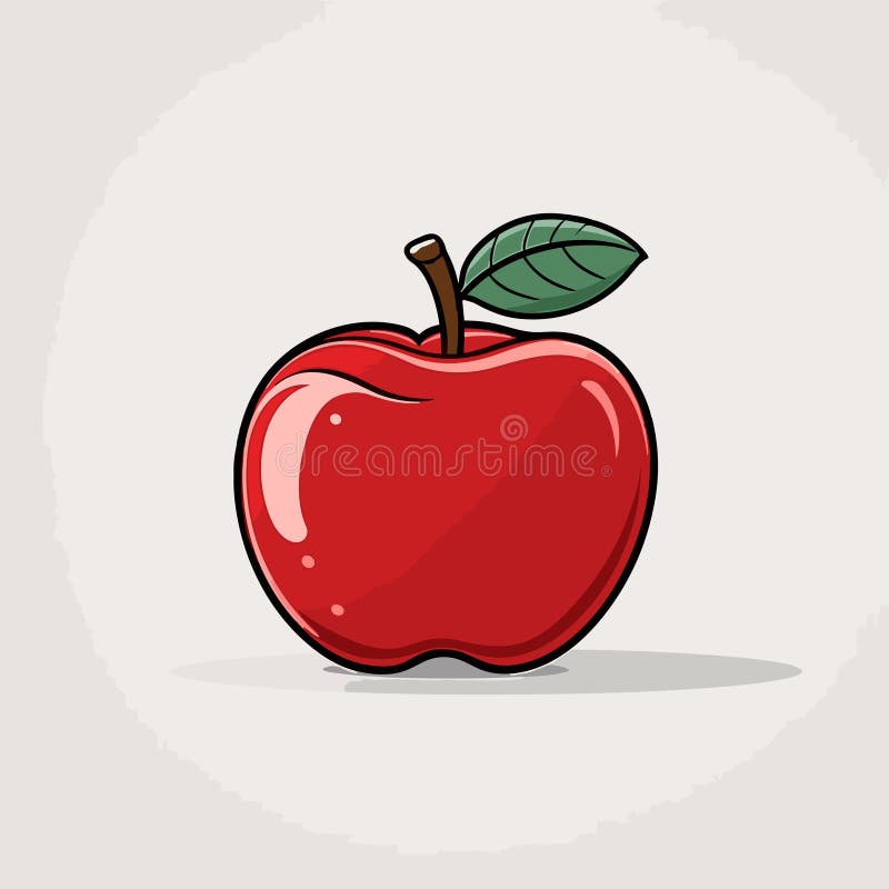 Apple. Apple Hand-drawn Comic Illustration. Vector Doodle Style Cartoon ...