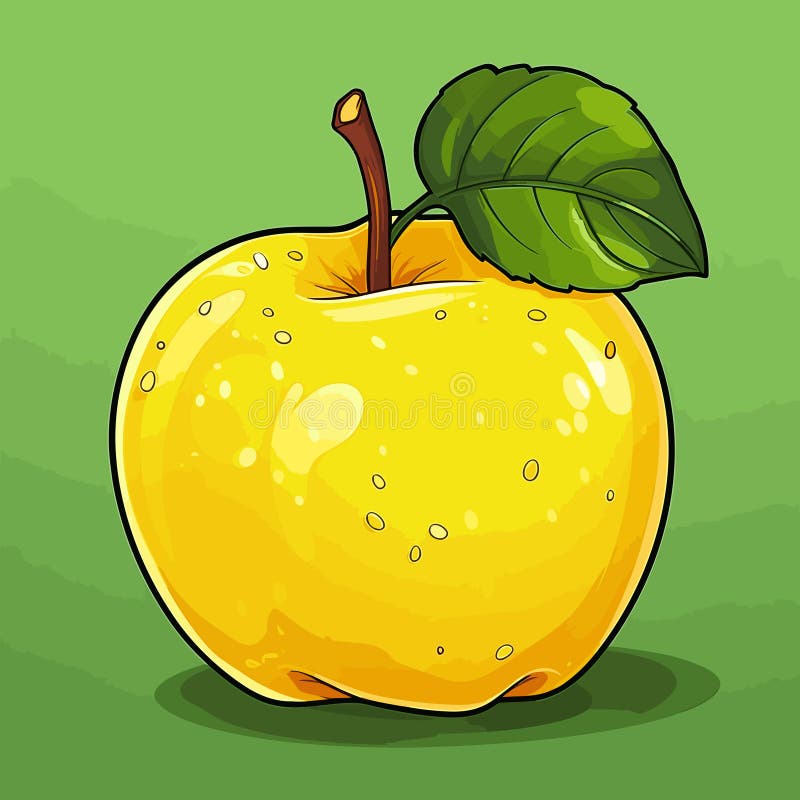 Apple. Apple Hand-drawn Comic Illustration. Vector Doodle Style Cartoon ...