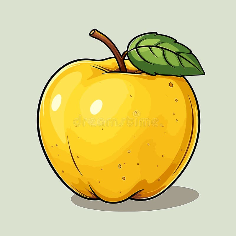 Apple. Apple Hand-drawn Comic Illustration. Vector Doodle Style Cartoon ...