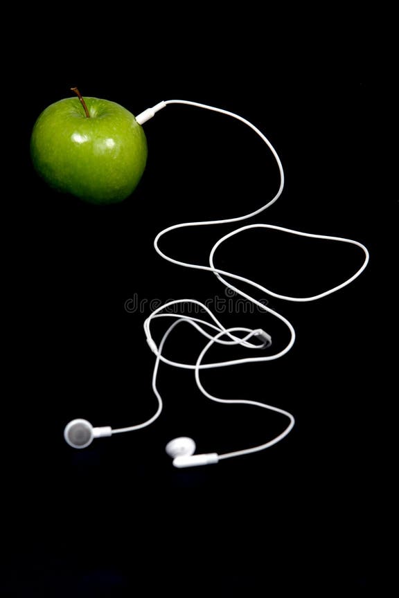 Apple Headphones stock photo. Image of sound, audio, buttons - 4932126