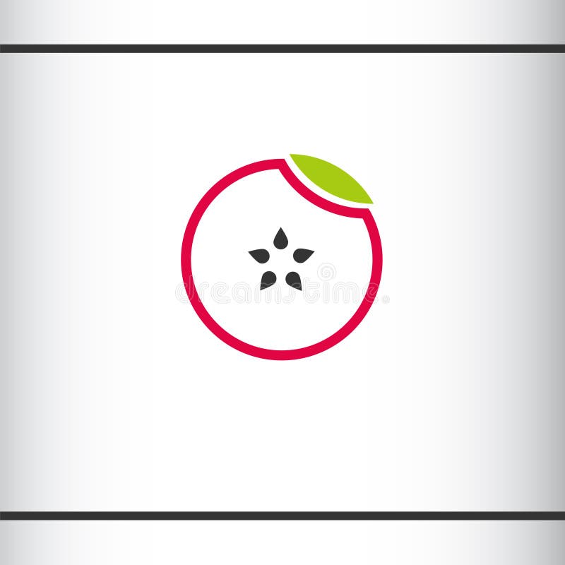 Apple and Healthy Fruit Design with Modern Style, Vector Illustration ...