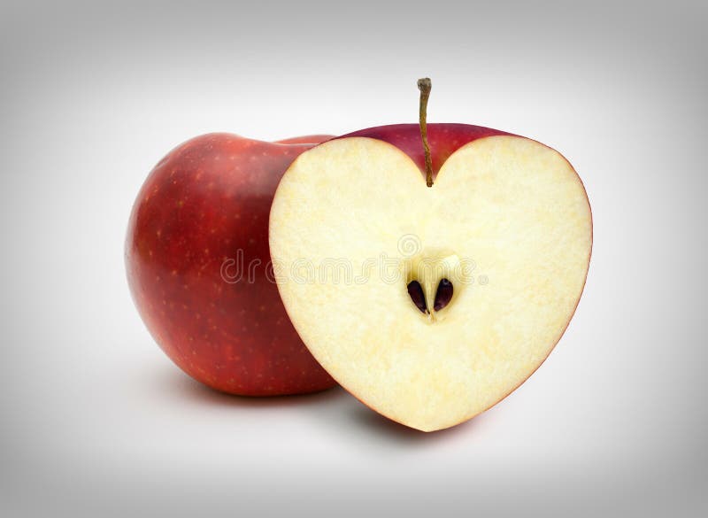 The apple heart stock image. Image of love, nutrition - 28383025