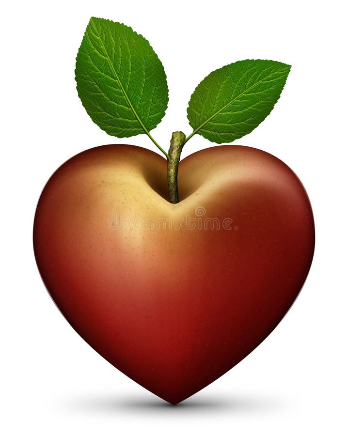 Apple Heart stock illustration. Illustration of partnership - 44680469