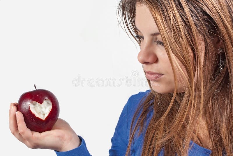 Apple and heart stock photo. Image of fresh, food, cardio - 46230858