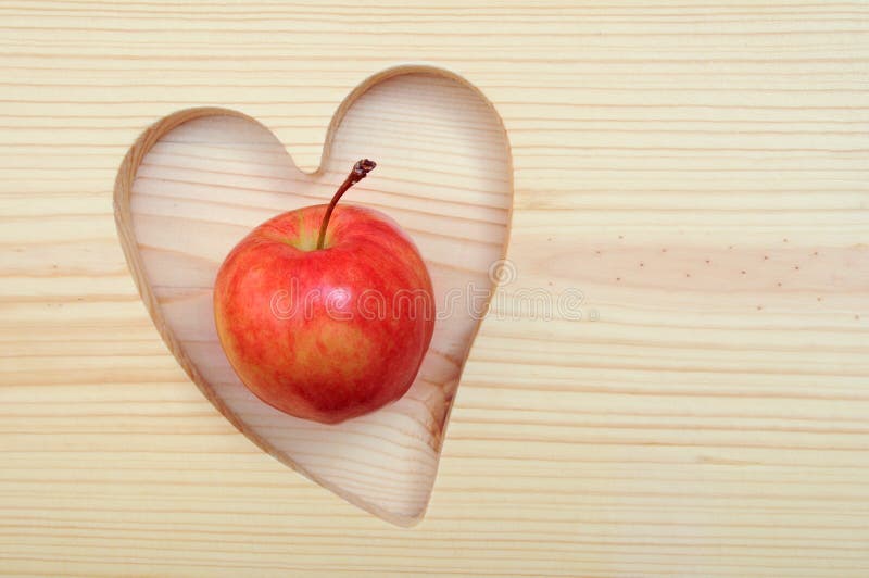 Apple in heart shape stock image. Image of dessert, fresh - 27749751