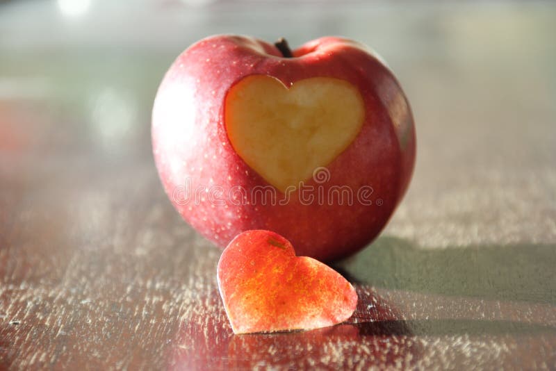 Apple - heart stock image. Image of dieting, shape, weight - 35477421