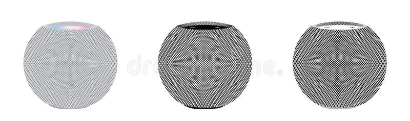 Apple HomePod Mini. Vector Illustration Stock Vector - Illustration of ...