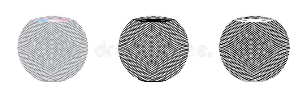 Apple HomePod Mini. Vector Illustration Stock Vector - Illustration of ...